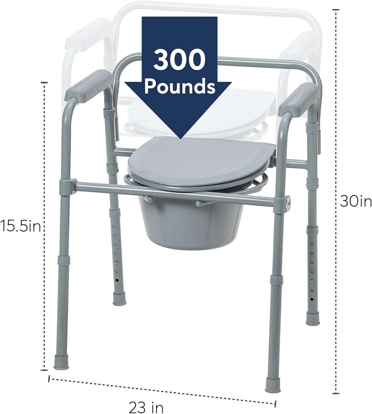 3-in-1 FOLDING Commode | Mobility Plus NZ