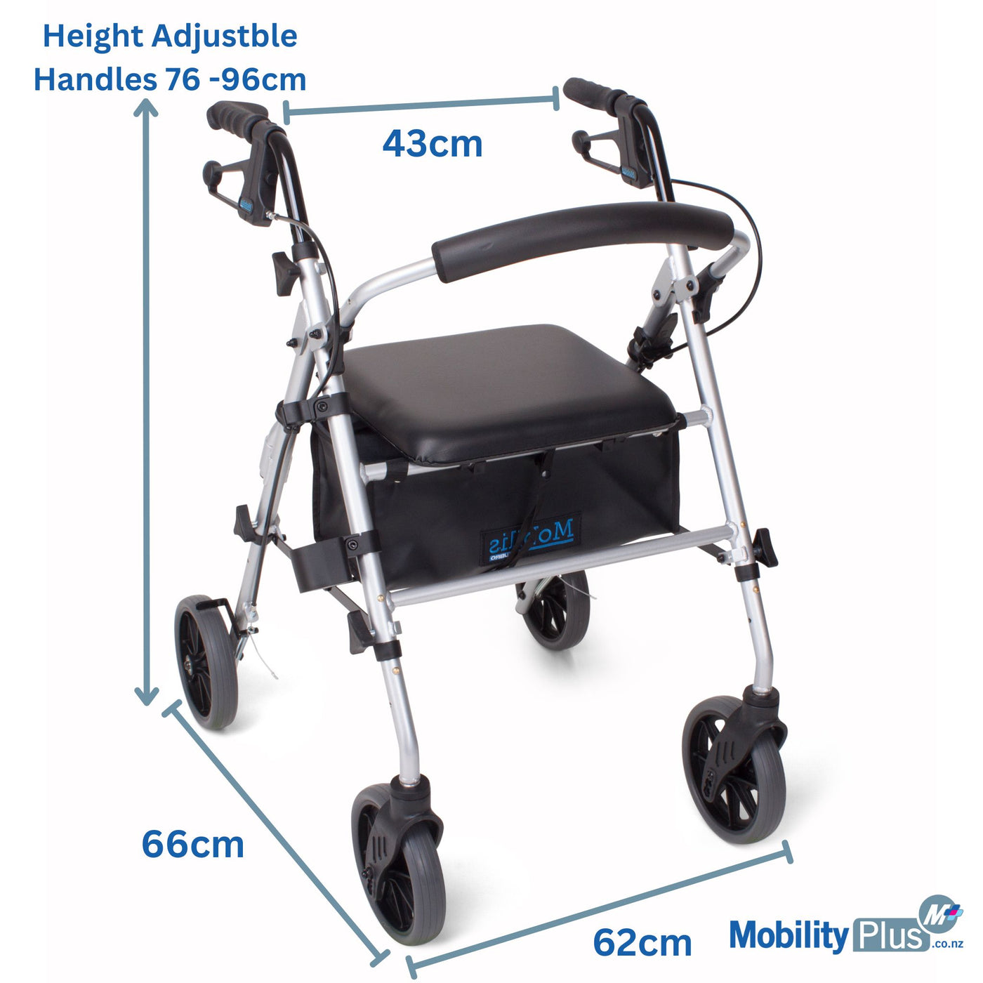 Mobilis® Plus Walker with Two Seat Heights | Mobility Plus NZ