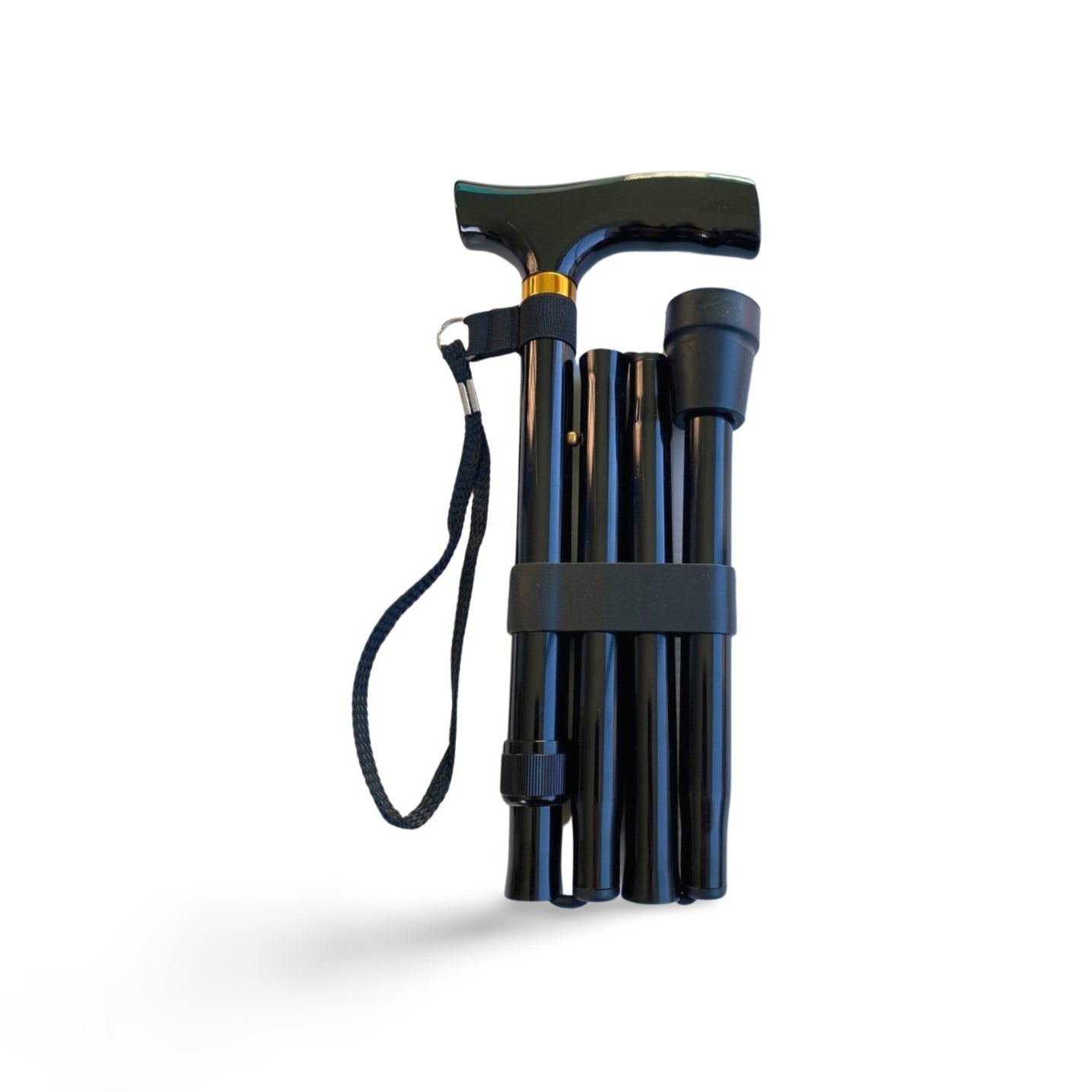 Folding Walking Stick – Black, Lightweight & Compact | Mobility Plus NZ