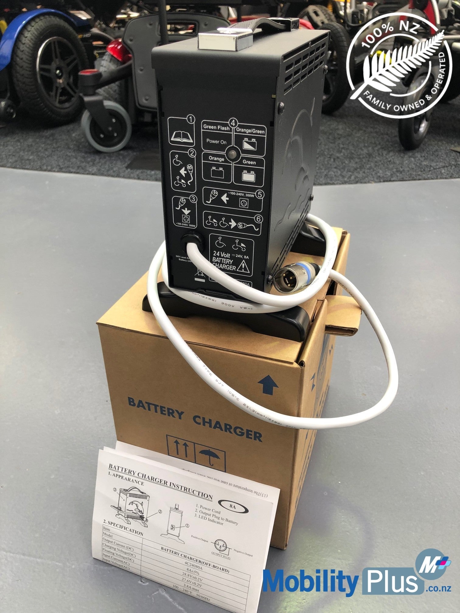 Mobility Scooter Battery Charger 24V 8A – Smart Trickle Charge ...