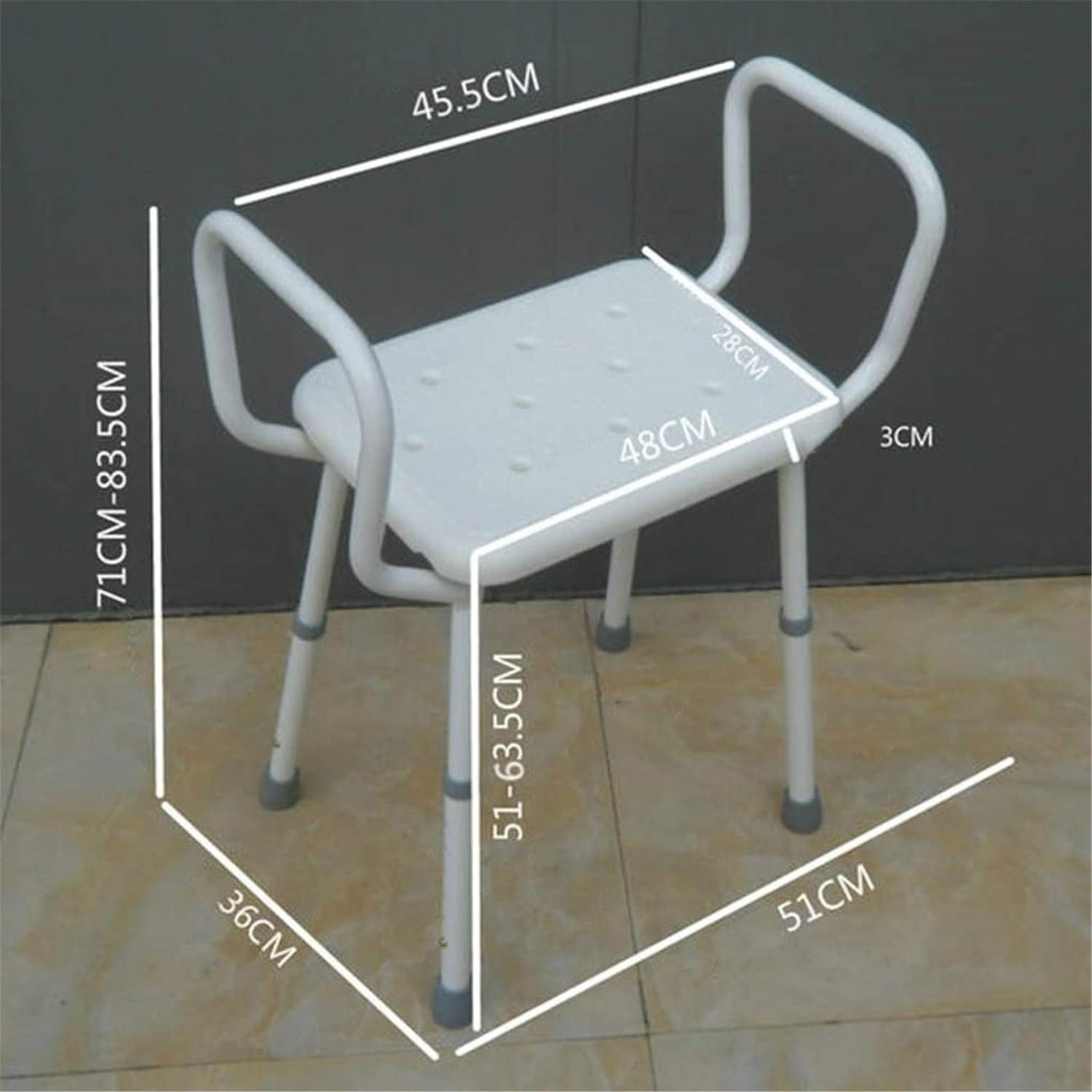 Shower Stool with Arms - Safe Showering | Mobility Plus NZ
