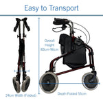 Tri Walker | Easy-Fold - Only 4.5kg Walking Frame | Mobility Plus NZ