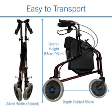Tri Walker | Easy-Fold - Only 4.5kg Walking Frame | Mobility Plus NZ